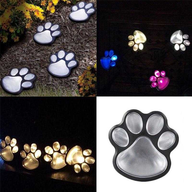 Solar Powered Paw Print Lights | asghedom.com